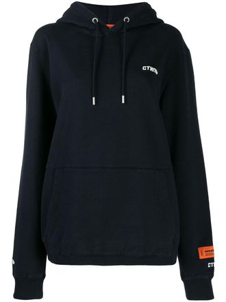Heron Preston sweat &agrave; capuche &agrave; patch logo - Noir