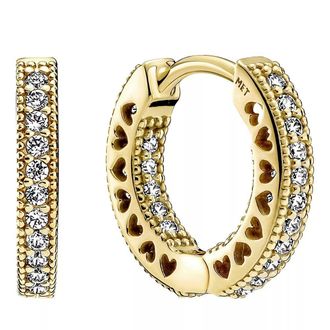 Pandora SHINE Ohrringe Creolen gelbvergoldet, Zirkonia 266317C01