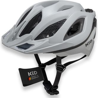 KED Cycling Spiri II Trend Allround Fahrradhelm Mit LED Licht Und Reflektor, Optimierter Bel&uuml;ftung, Insektenschutznetz Und K-FIT System| Farbe: Grey Matt | Gr&ouml;&szlig;e: