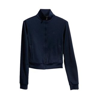 Gucci Sweatshirt aus geripptem Baumwoll-Jersey mit Webstreifen - - Sweatshirts & Hoodies - Damen - Blau - M