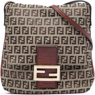 Fendi Sac bandouli&egrave;re en toile Pre-owned - Femme - Pre-owned - Brun - Taille: ONE Size