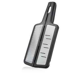 GEFU Faltreibe RAFINO, klappbare Feinreibe mit Flockenhobel, DIAMOND LASER CUT, Antirutschfu&szlig;, Softtouch-Griff, sp&uuml;lmaschinengeeignet