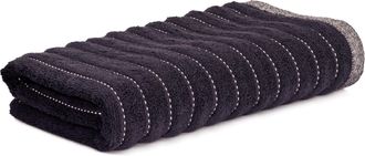 Möve New Heritage Waves and Stitches Duschtuch 67 x 140 cm aus 100% Baumwolle, Dark Grey