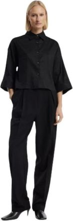 One & Other Femme, Blouses et Chemises, Noir, Taille: 38 FR Linnea Linen Shirt