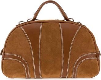Dries Van Noten Homme, Sacs, Brun, Taille: ONE Size Sac &agrave; main en daim et cuir