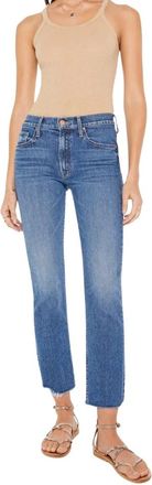 Mother Femme, Jeans, Bleu, Taille: W26 The Mid Rise Rider Ankle Fray Jeans
