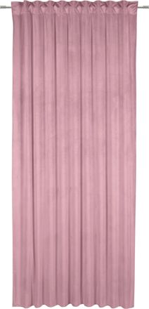 Esposa Fertigvorhang Pablo, Rosa, Textil, Uni, 135x245 cm, Textiles Vertrauen - Oeko-Tex, f&uuml;r Stange und Schiene geeignet, Samtoptik, mit Kombiband, Wohntext