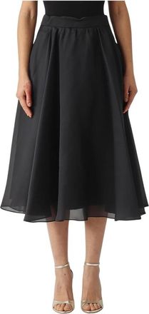 Max Mara Femme, Jupes, Noir, Taille: 40 FR Midi Skirt