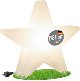 8 Seasons design LED Weihnachtsstern 80 cm Shining Star (weiß) E27, Leuchtmittel warmweiß - winterfest - großer Stern für außen (Garten, Terrasse) und innen, We