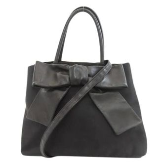Prada Sac &agrave; main vintage en nylon pr&eacute;-poss&eacute;d&eacute; - Femme - Pre-owned - Noir - Taille: ONE Size