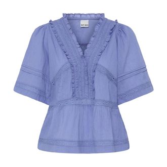 Ichi Ichi, Femme, Blouses et Chemises, Bleu, Taille: 38 FR Blouses