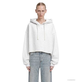 Golden Goose Star Oversize Cropped Hoodie