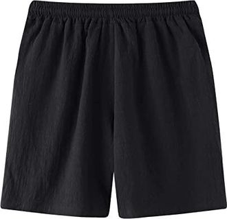 Generic Short en lin pour homme, pantalon de sport confortable, d&eacute;contract&eacute;, sport, taille &eacute;lastique, cordon de serrage, pantalon de jogging d&eacute;contract&eacute; pour 