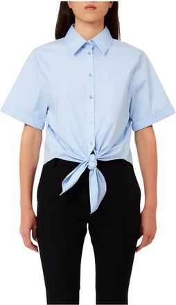 Liu Jo Femme, Blouses et Chemises, Bleu, Taille: 34 FR Chemise avec