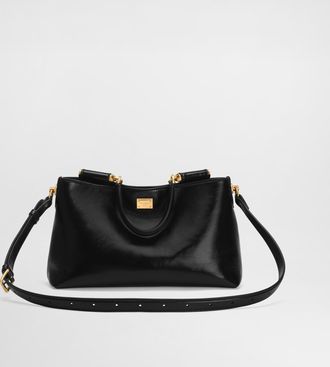 Dolce & Gabbana Vittoria Calfskin Handbag - Frau Schulter- Und Umhängetaschen Schwarz Onesize