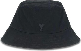 Ami Homme, Accessoires, Noir, Taille: 58 CM De Coeur Bucket Hat Style D&eacute;contract&eacute;