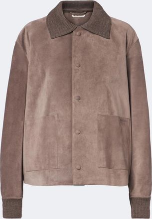 J.W.Anderson Jacke aus Veloursleder mit Strick