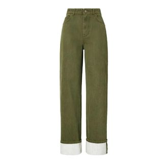 Tory Burch Jean retroussable - Femme - Jeans - Vert - Taille: W27