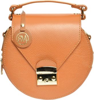 Roberta M Braune Lederhandtasche