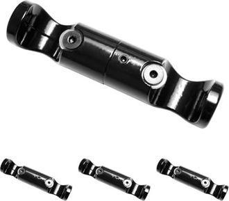 Gardinia Deckentr&auml;ger Adapter f&uuml;r Gardinenstangen, 2-l&auml;ufig, Offen, Alle Montage-Teile inklusive, Durchmesser 20 mm, Schwarz, 31034 (Packung mit 4)