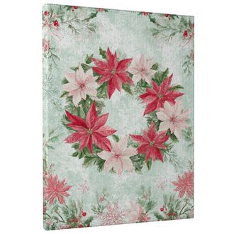 Generic Leinwand-Kunst, Weihnachtsstern, rot-gr&uuml;ne Blumendrucke, Vintage-Feiertagsdekoration f&uuml;r Wohnzimmer, Schlafzimmer, Badezimmer, Wohnheim, verpackte Lei