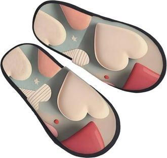Generic Pantoufles Motif DAmour Imprimé Confortable Chaussons Doux Chaussons Maison Pour Unisex Hôtels De Camping L