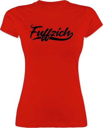 Shirtracer Shirt Damen - Fuffzich I F&uuml;nfzig I 50. Geburtstag 50 Jahre I 50er Geburtstag - M - Rot - Tshirt Frau Motto t-Shirt 50.Geburtstag Frauen (50) 50- Shirt