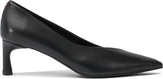 Halmanera Hohe Schuhe - Pointed Toe Heeled Shoes With Flared Mid-Height He - Gr. 39,5 (EU) - in Schwarz - f&uuml;r Damen