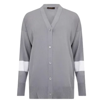 Moorer Crisalide Cardigan - - Knitwear - Damen - Grau - XS