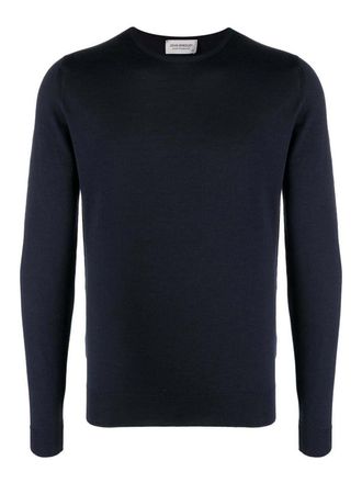 John Smedley Pull Col Rond - Bleu