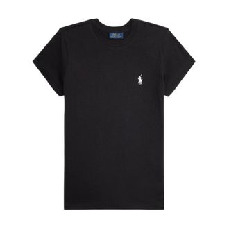 Ralph Lauren Klassisches Rundhals-T-Shirt - - Tops - Damen - Schwarzk - XS