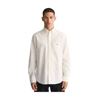 GANT Homme, Chemises, Blanc, Taille: L Chemise &agrave; Manches Longues
