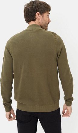 Camel Active Strickjacke mit Stehkragen Langarm Stehkragen