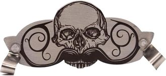 Generic Schnurrbart Getr&auml;nkeschutz | Edelstahl Schnurrbartschutz f&uuml;r Tasse - Totenkopf-Design Bartschutz f&uuml;r Kaffeebecher Bier und Teetassen