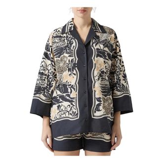 Ermanno Scervino Chemise Coton Imprim&eacute; Exotique - Femme - Blouses et Chemises - Multicolore - Taille: 40 FR