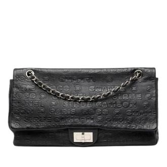 Chanel Pre-owned Umh&auml;ngetasche aus gepr&auml;gtem Kalbsleder - - Pre-owned - Damen - Schwarzk - ONE SIZE