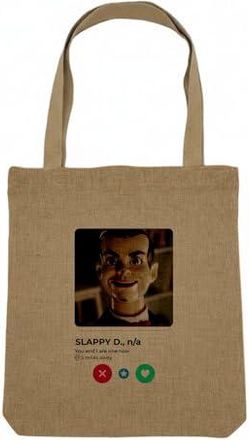 Fabulous Sac Shopping Tote Bag Aspect Lin - Slappy Horror Book Novel Social Network Dating Love - Sac de Courses Toile Epaisse 360g Beige Naturel Cabas Port&eacute; E