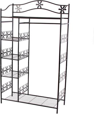 Mendler Portemanteau / garderobe / &eacute;tag&egrave;re / penderie / pat&egrave;re Gen&egrave;ve, 100x43x172cm, m&eacute;tal