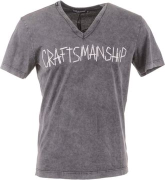 Dolce & Gabbana Homme, Tops, Gris, Taille: XS T-shirt &agrave; col en V et manches courtes