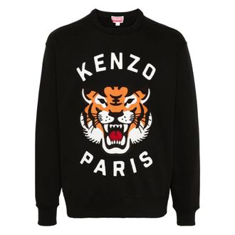 Kenzo Homme, Sweatshirts et sweats &agrave; capuche, Noir, Taille: S Lucky Tiger Oversize Sweat