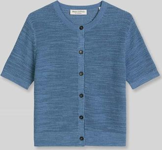 Marc O'Polo Loose Fit Strickjacke aus Baumwolle-Leinen-Mix