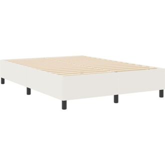 vidaXL Boxspringbett Creme 160 x 200 cm Cordstoff Vidaxl
