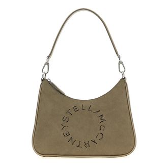 Stella McCartney Small Hobo Alter Suede Schultertasche - - Bags - Damen - Grau - ONE SIZE