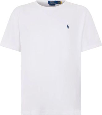 Polo Ralph Lauren Homme, Tops, Blanc, Taille: XL T-shirt en m&eacute;lange de coton et de polyester