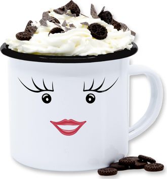 Shirtracer Emaille Tasse Blechtasse - Karneval & Fasching - Tassen - Partner Kostüm Milch und Schokolade Milky Partnerkostüm I Paar Kostüm Milky and Chocolate co