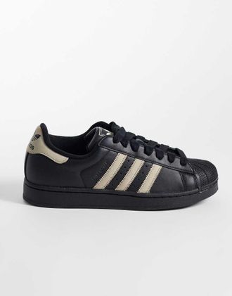 adidas Originals Superstar II - Sneaker in Schwarz und Khaki
