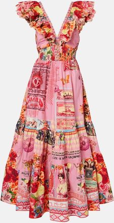 Camilla Maxikleid Collage Kingdom aus Baumwolle