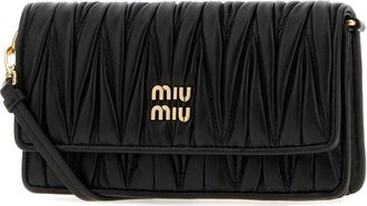 Miu Miu Nappa Leather Crossbody Bag - Black