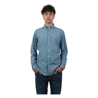 Ralph Lauren Baumwoll-Chambray-Hemd - - Shirts - Herren - Blau - XL