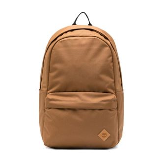 Timberland Homme, Sacs, Brun, Taille: ONE Size Sac à dos en cuir marron avec poche avant